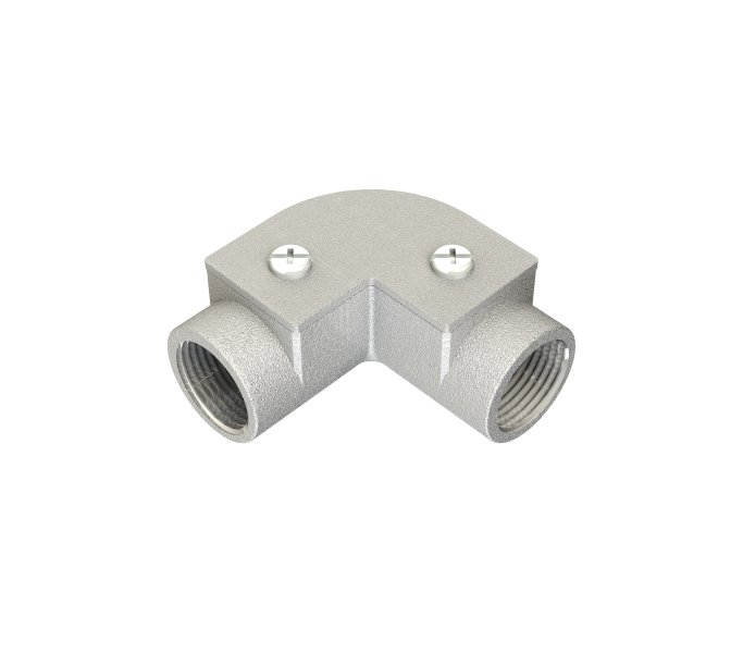 Galvanised Conduit Accessories 25mm Galv Conduit Inspection Elbow - Kernow Fixings