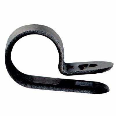 9mm Black P Type Cable Clips - Kernow Fixings